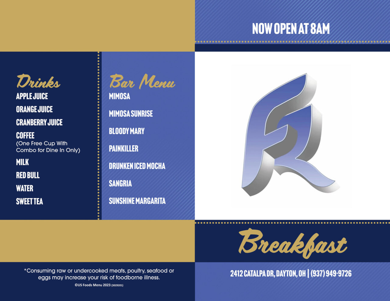 Menu | The Front Row Bar and Grille